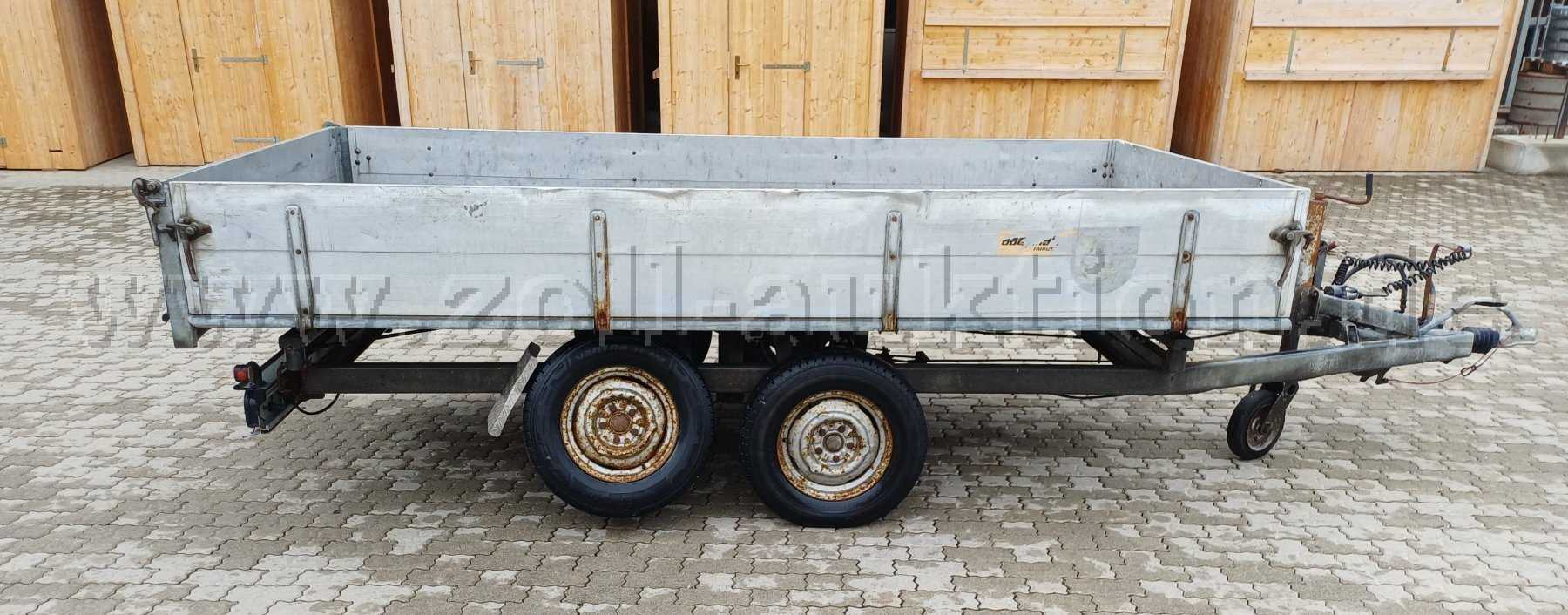 Zoll-Auktion - 1 Anhänger 2t, 3-Seiten Kipper, Obermeier PK 20 ...