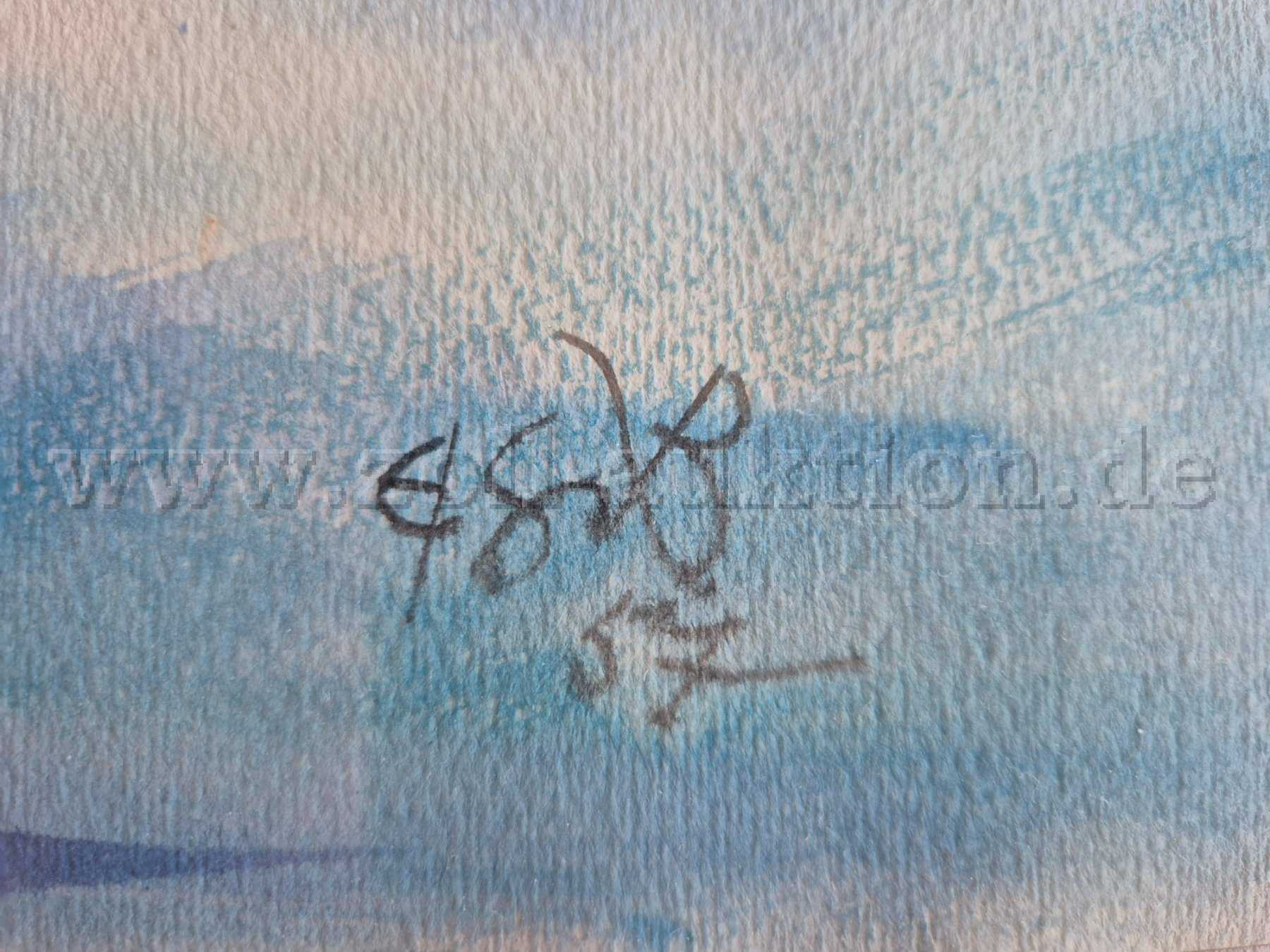 Zoll-Auktion - 1 Aquarell "Im Heutal" - Eduard Bischoff (ID 963651)