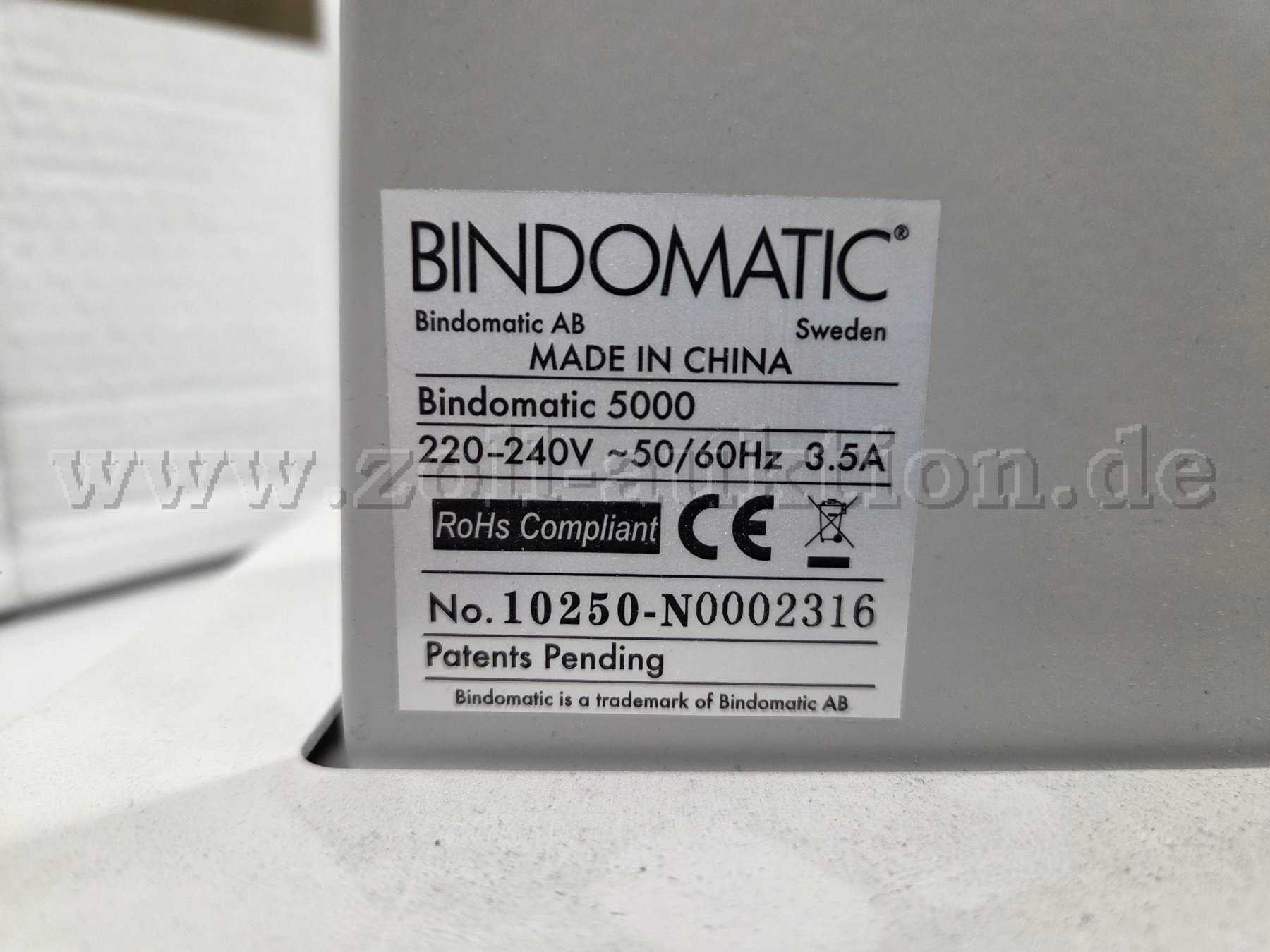 Zoll-Auktion - 1 Bindomatic 5000 Thermobindemaschine mit 20 Ambassador ...