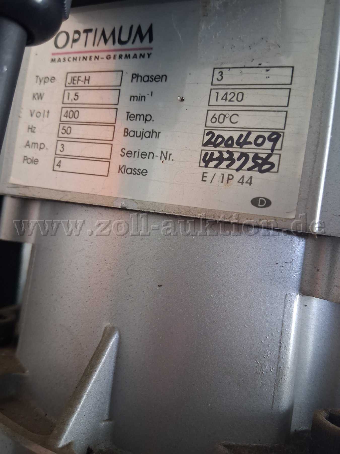 Zoll-Auktion - 1 Bohr- Fräsmaschine Optimum Opti F45 (ID 936048)