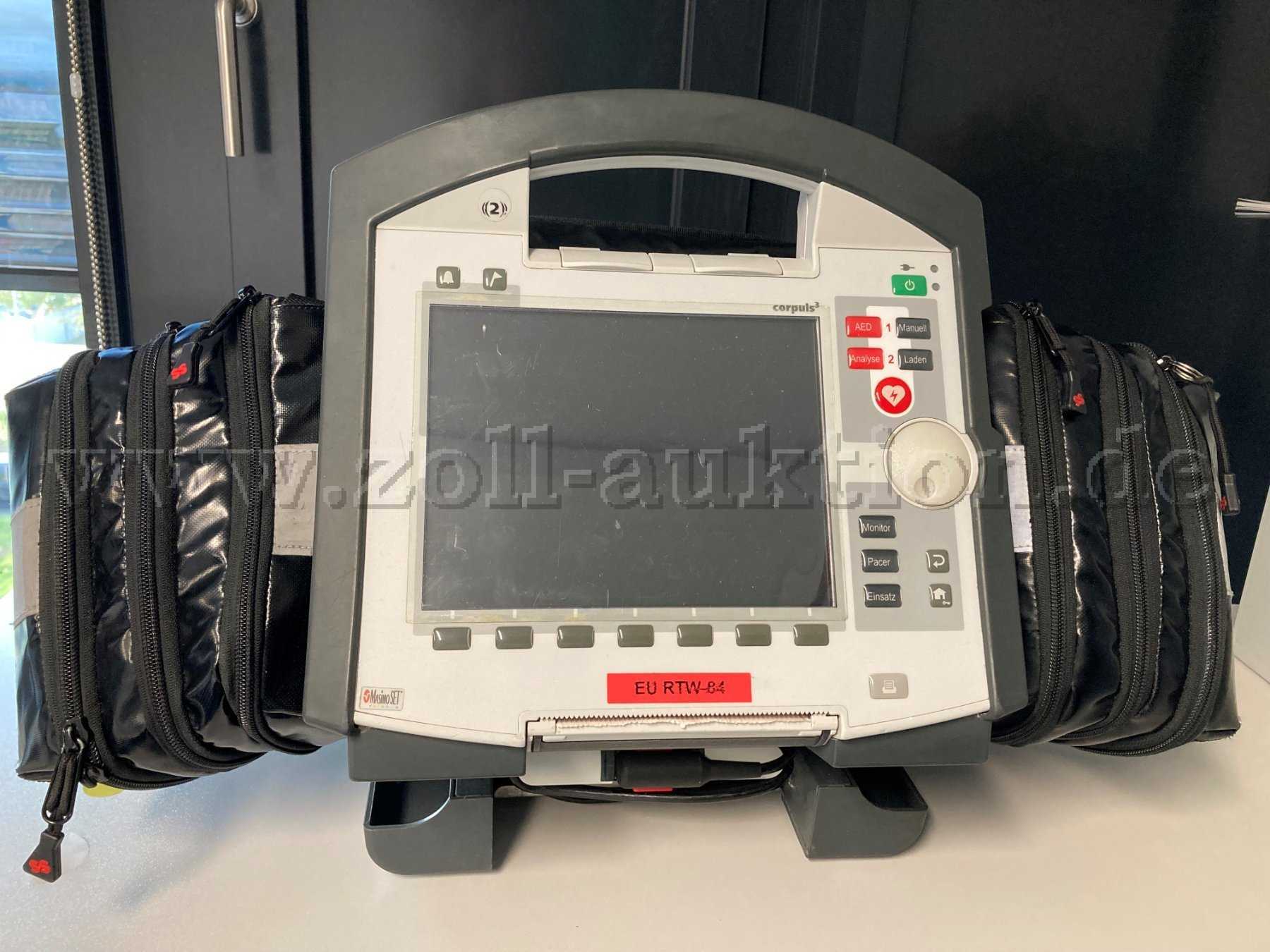 Zoll-Auktion - 1 Defibrillator Corpuls C3 ohne Paddel /mit Drucker und ...