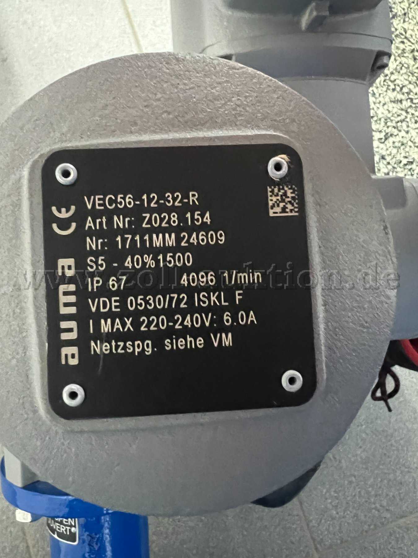 Zoll-Auktion - 1 Drehantrieb AUMA-NORM Regel mit variabler Drehzahl (ID ...