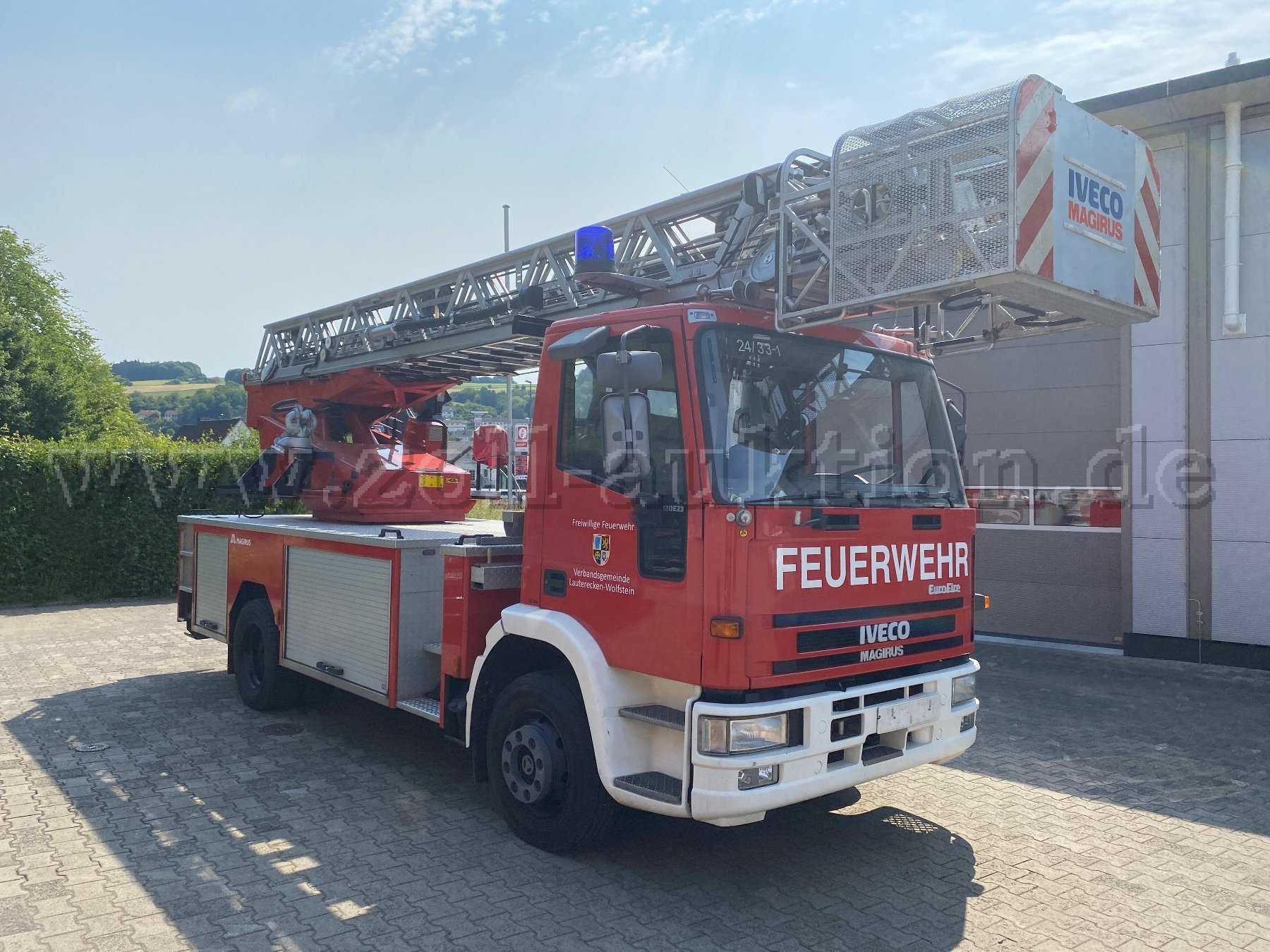 Zoll-Auktion - 1 Drehleiter DLK 18-12 CC Magirus, IVECO Fahrgestell (ID ...