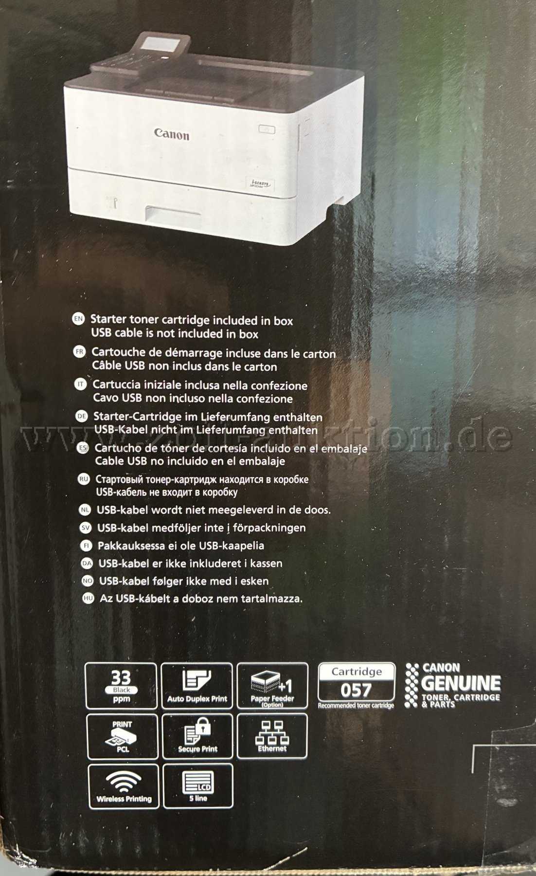 Zoll-Auktion - 1 Drucker Canon i-SENSYS LBP223dw, Laser, Schwarz Weiß (ID 928270)