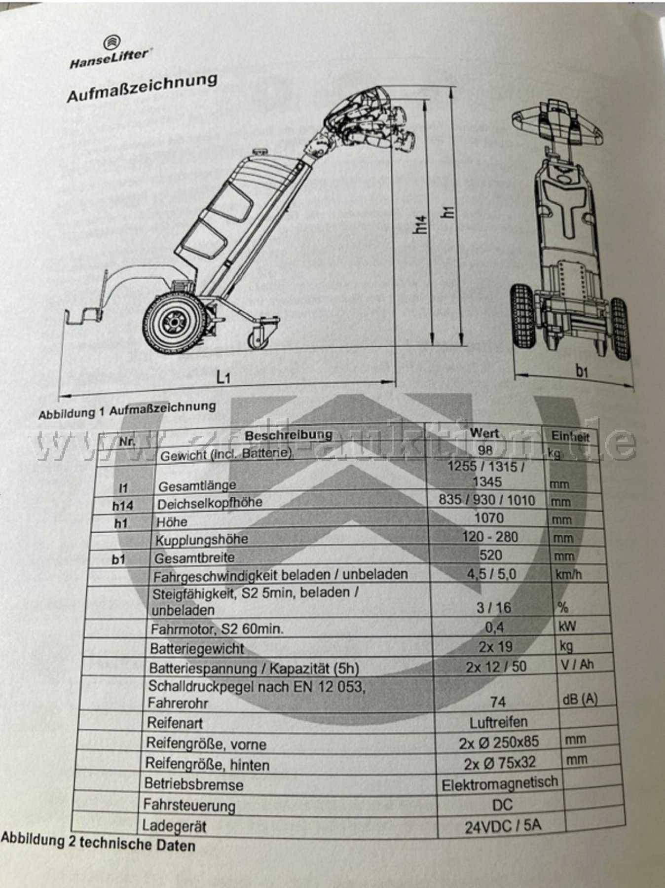 Zoll-Auktion - 1 Elektrische Ziehhilfe der Fa. Hanse Lifter HL-QDD10-06 ...