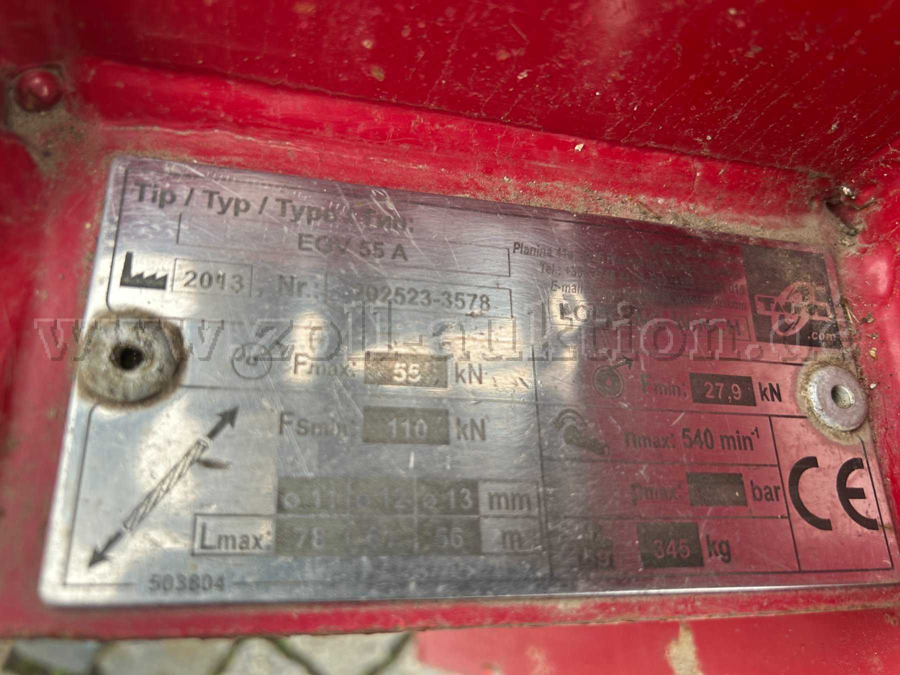 Zoll-Auktion - 1 Forstseilwinde Taifun Planina BJ 2013 !Zugseil defekt ...