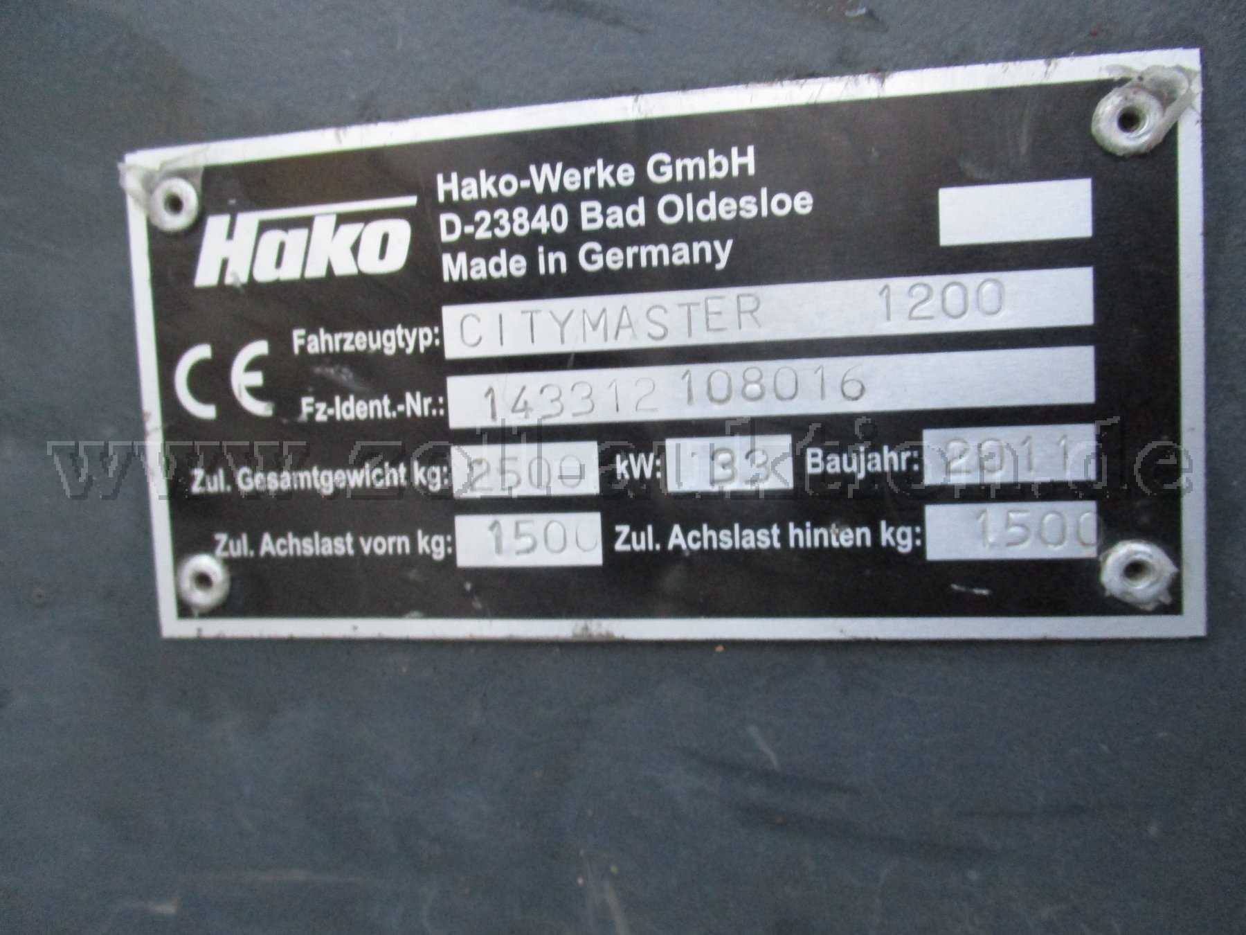 Zoll-Auktion - 1 HAKO Citymaster 1200 Kehrmaschine - Bastlerfahrzeug ...