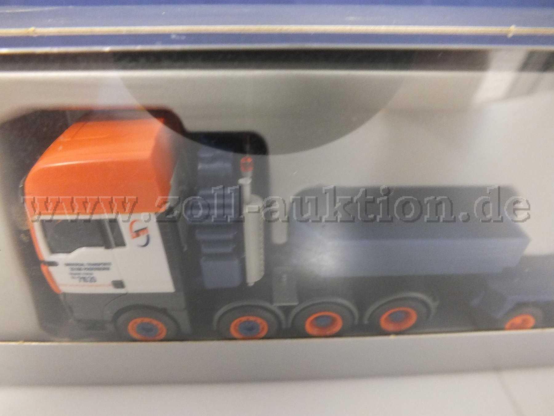 Zoll-Auktion - 1 Herpa MAN Tieflade-Sattelzug Universal Transporte ...