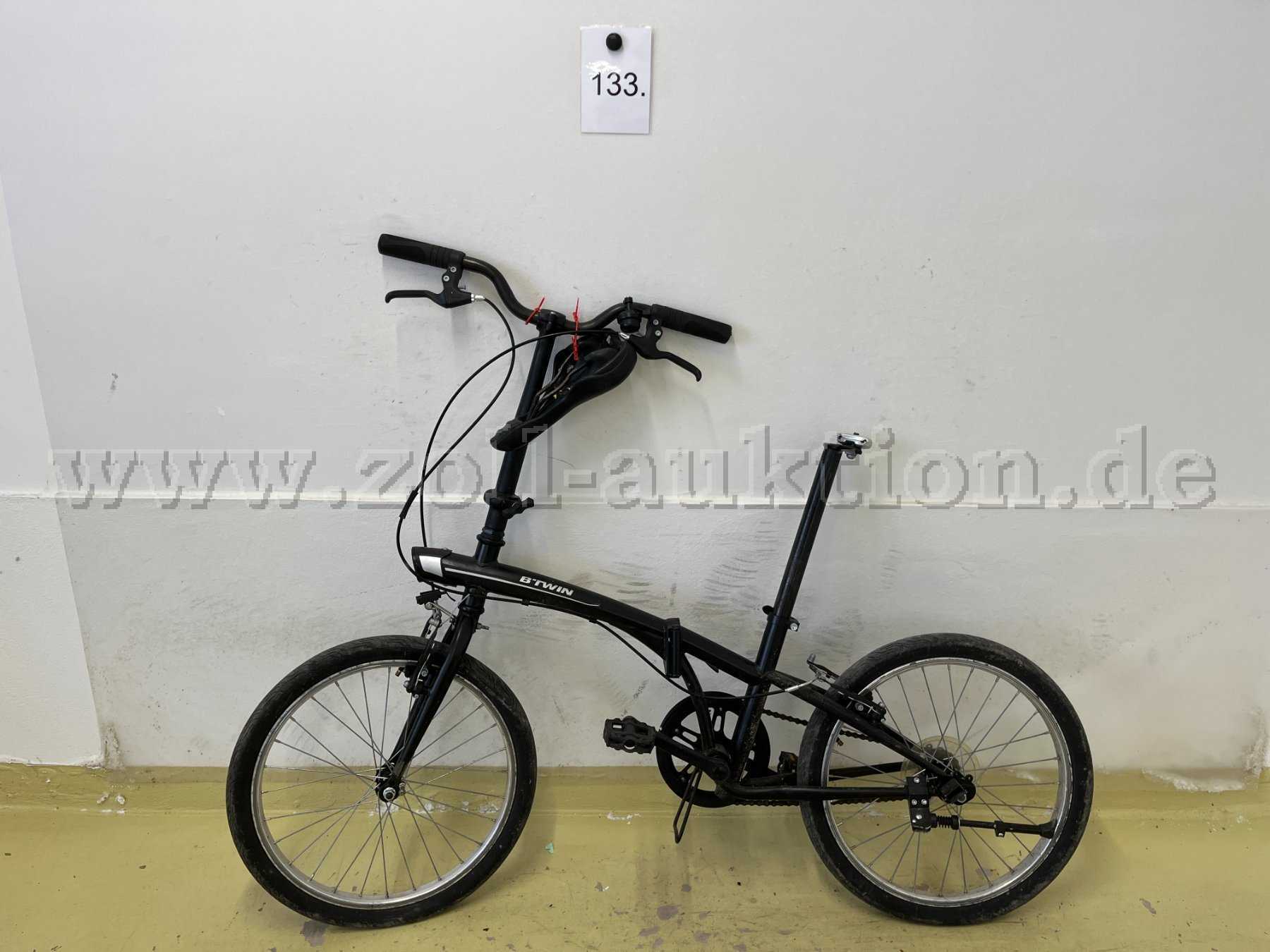 Zoll-Auktion - 1 Klapp-Rad von BTWIN "Tilt 100 Black 2018", 20 Zoll, RH ...