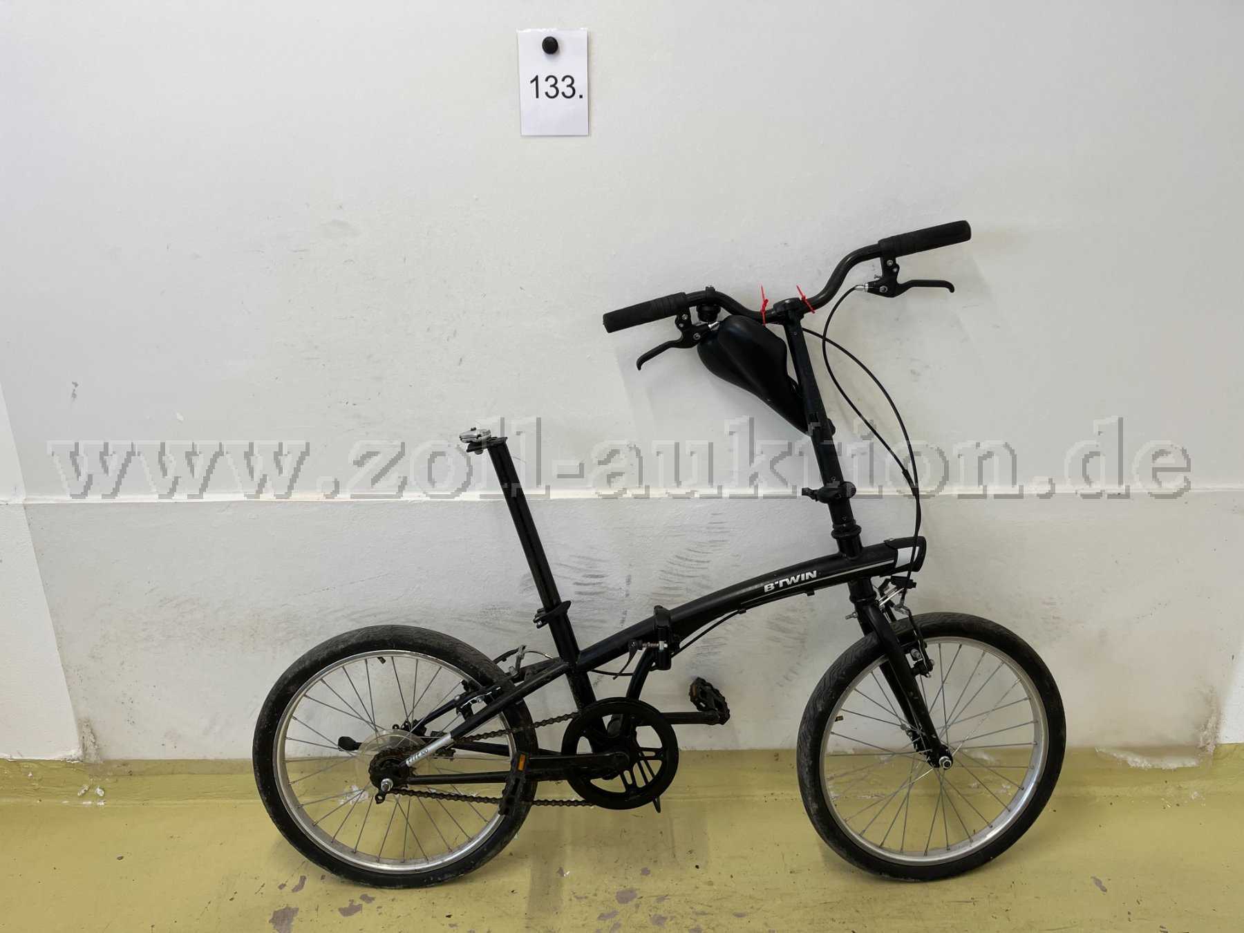 Zoll-Auktion - 1 Klapp-Rad von BTWIN "Tilt 100 Black 2018", 20 Zoll, RH ...