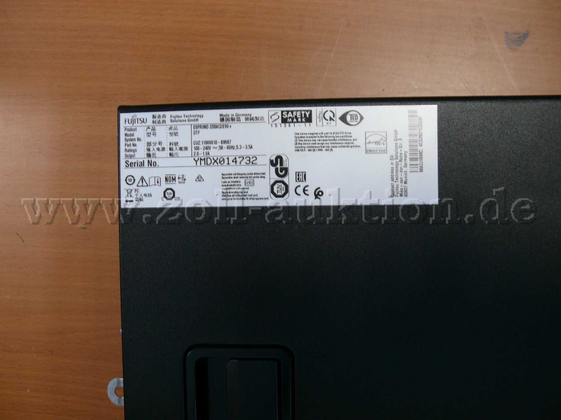 Zoll-Auktion - 1 PC "Fujitsu Esprimo D556 / 2" (ID 964383)
