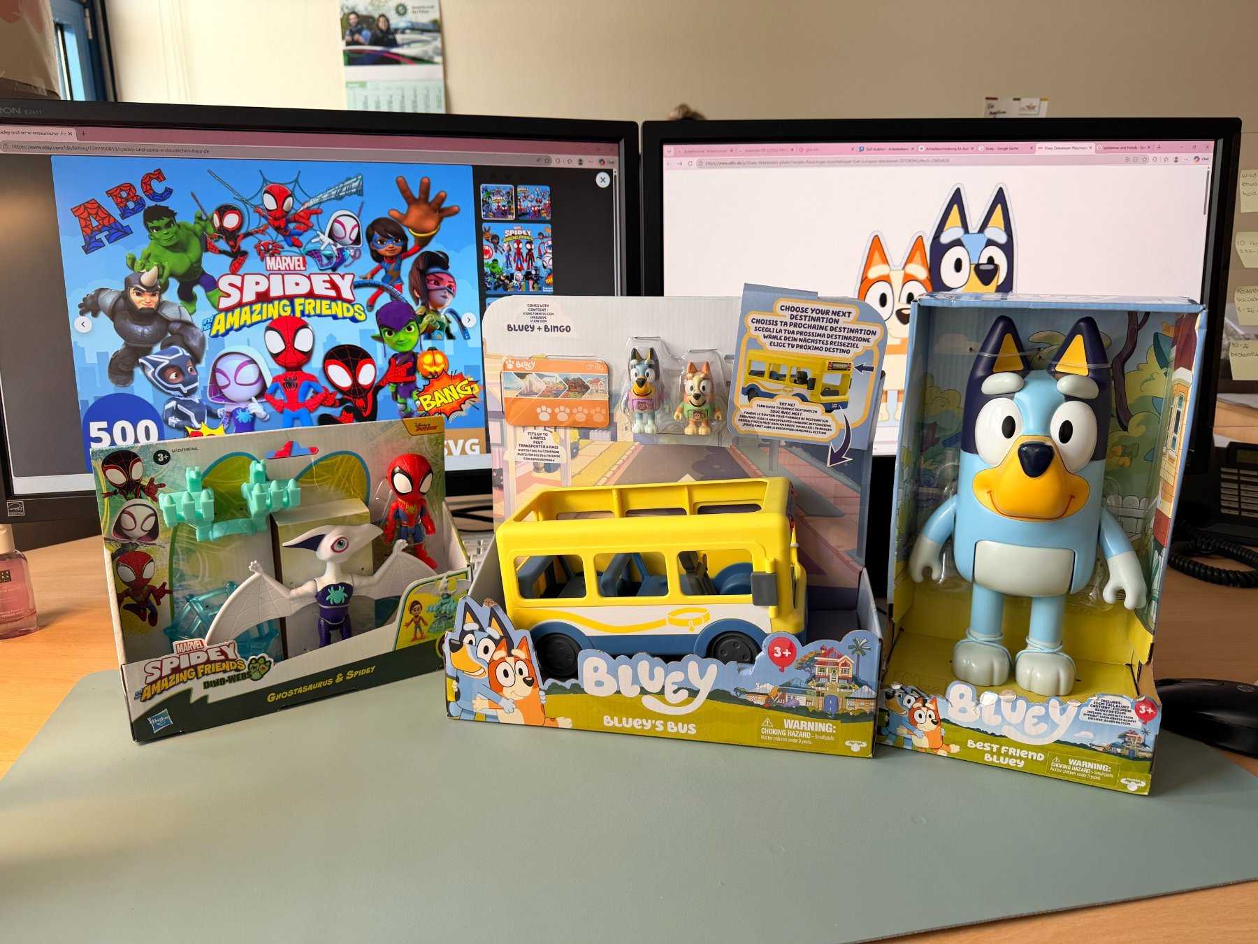 Zoll-Auktion - 1 Sammelposten original Bluey & Marvel Spidey Amazing ...