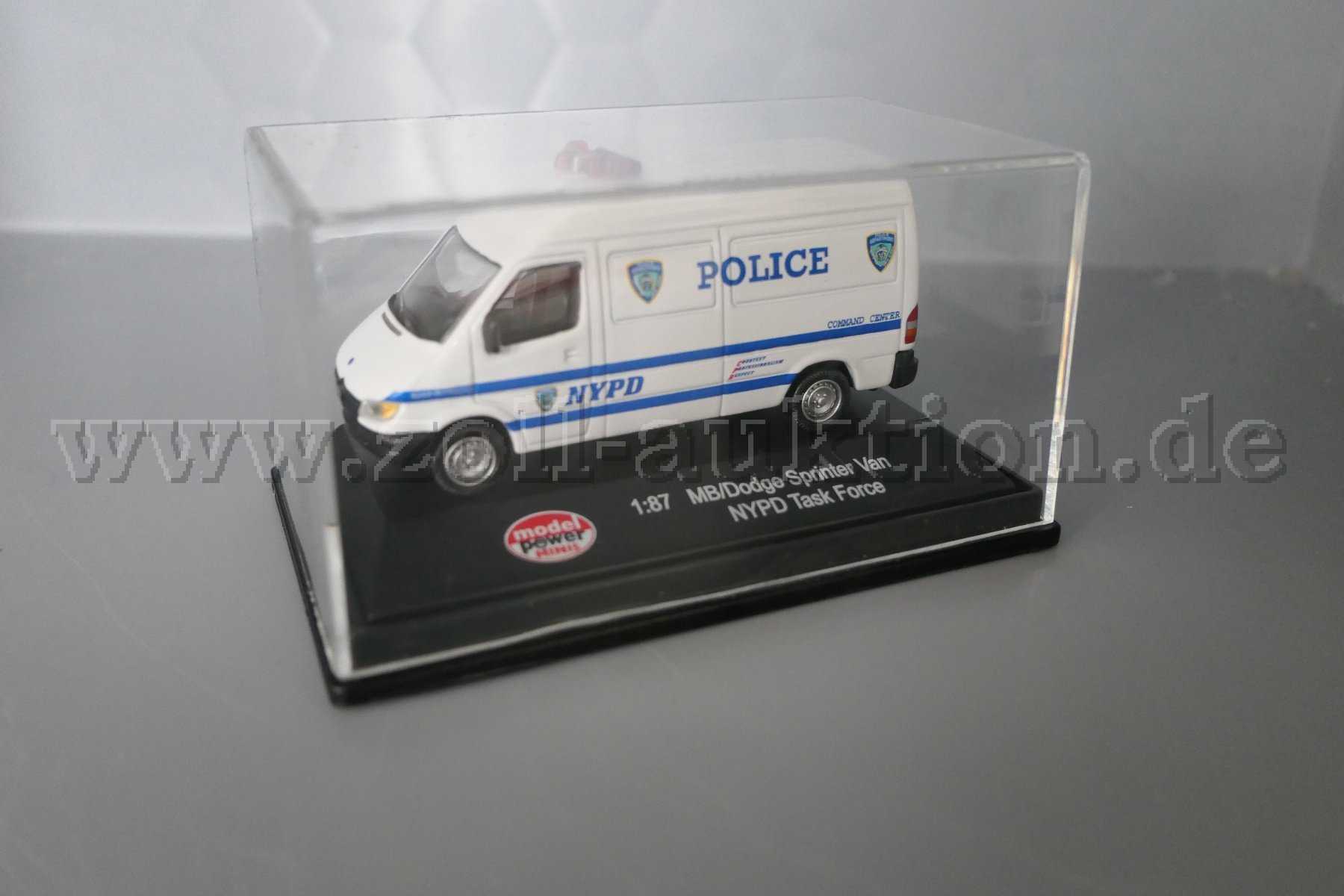 Zoll-Auktion - 1 Schuco Modellauto MB/Dodge Sprinter Van NYPD Task ...