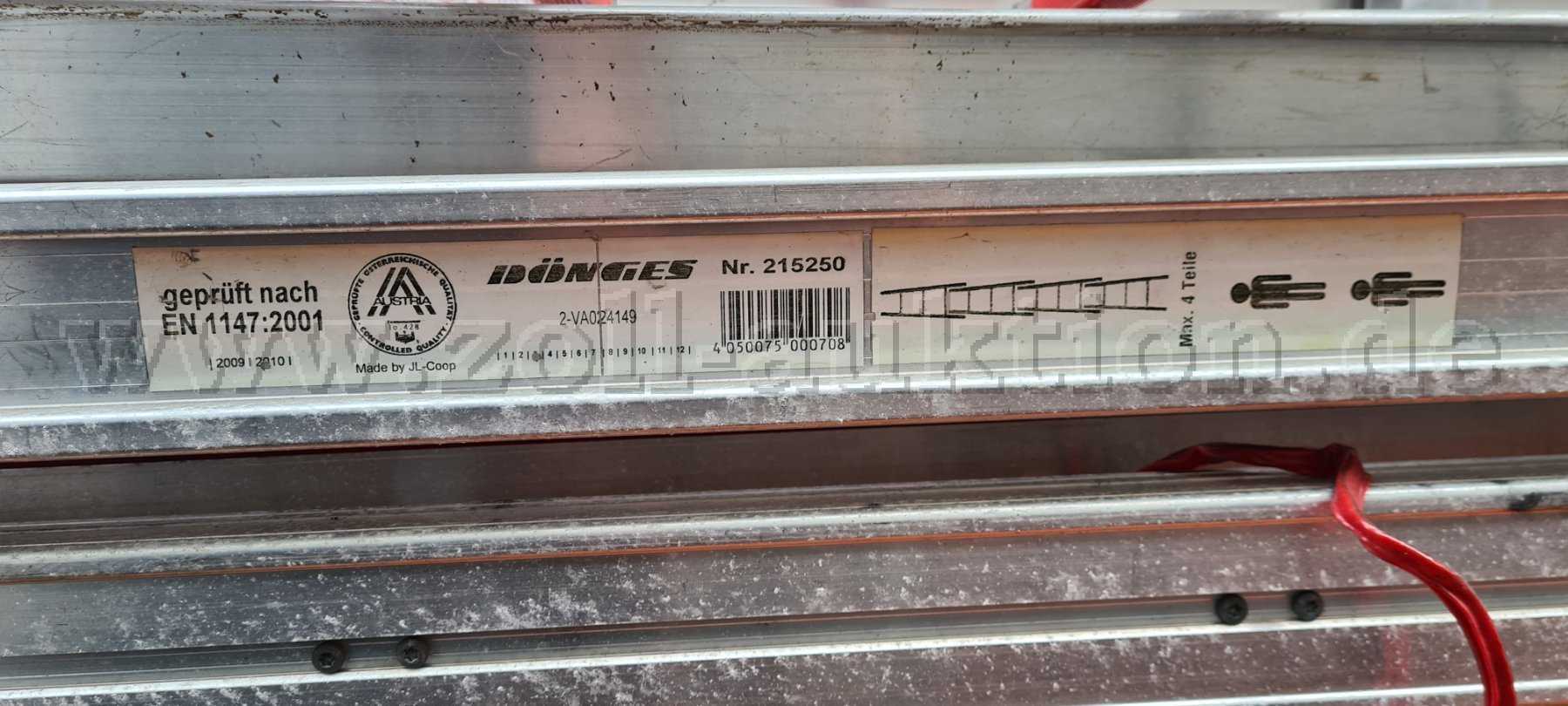 Zoll-Auktion - 1 Steckleiter Haca/ Dönges 4 B-Teile (ID 925511)