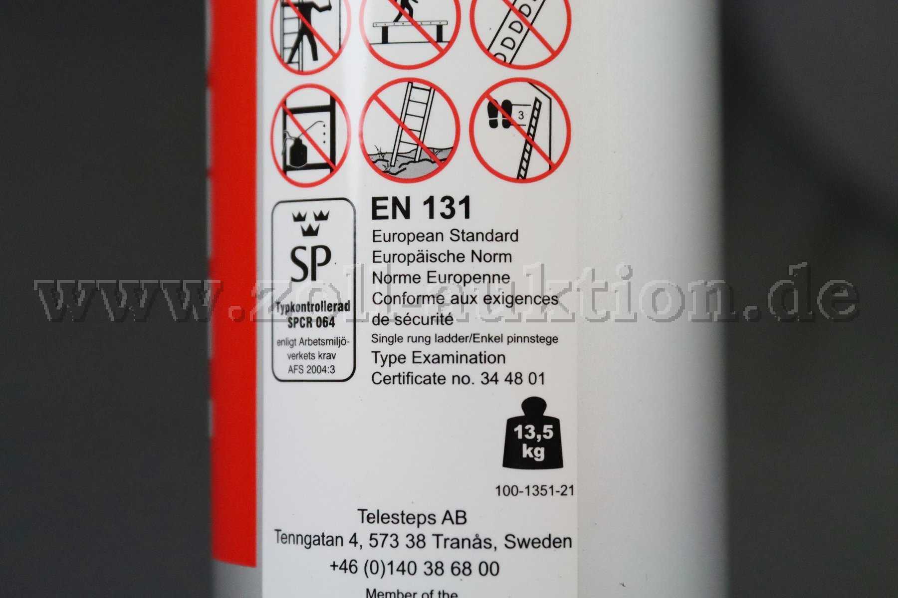 Zoll-Auktion - 1 Teleskopleiter TELESTEPS Typ 60238 Classico 3,8 (ID 932652)