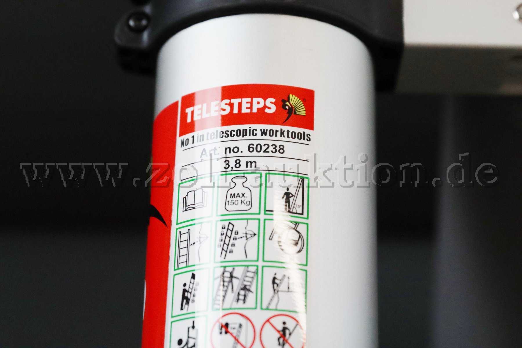 Zoll-Auktion - 1 Teleskopleiter TELESTEPS Typ 60238 Classico 3,8 (ID 932652)
