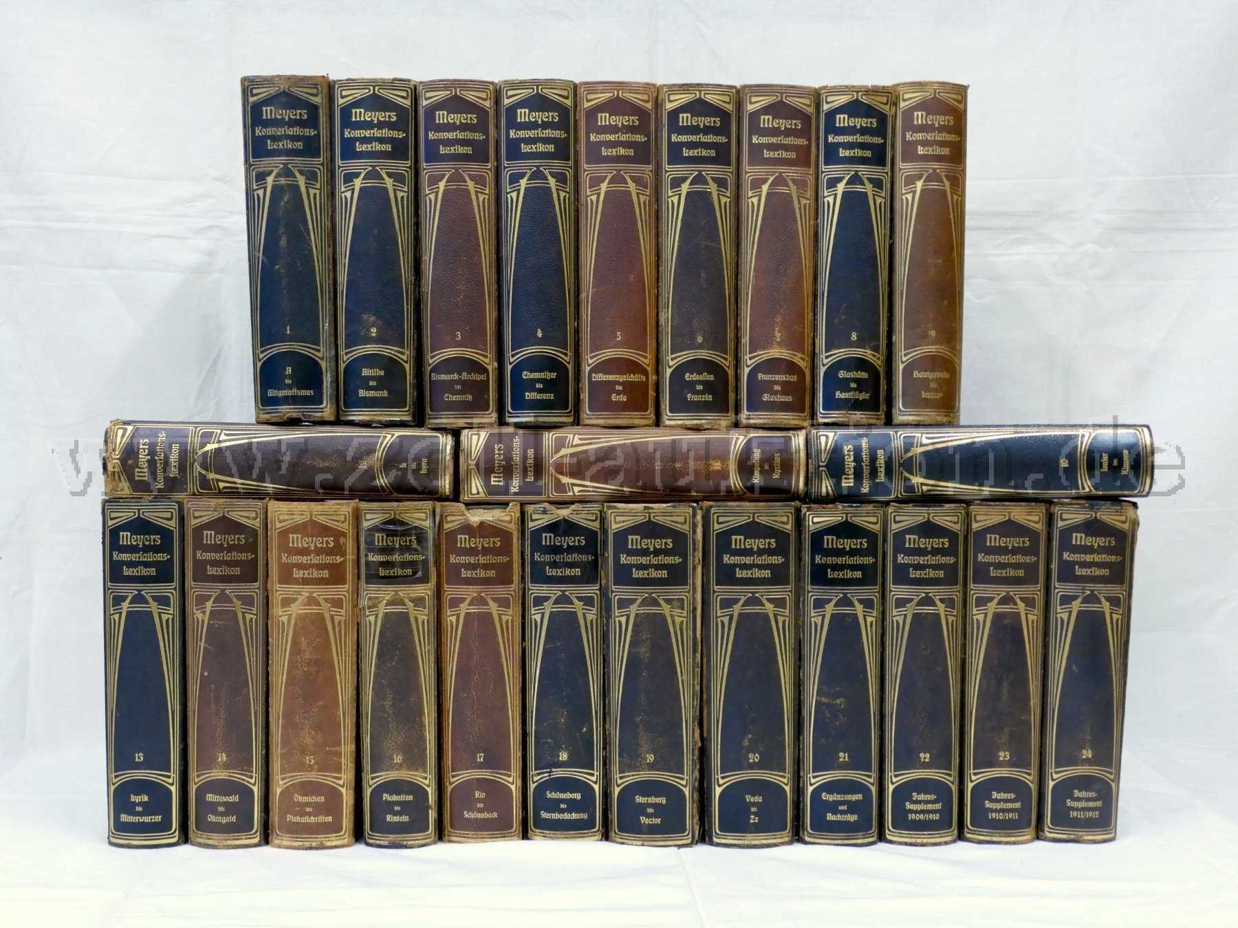 Zoll-Auktion - 24 Bände Meyers Konversations-Lexikon 6. Auflage, 1902 ...