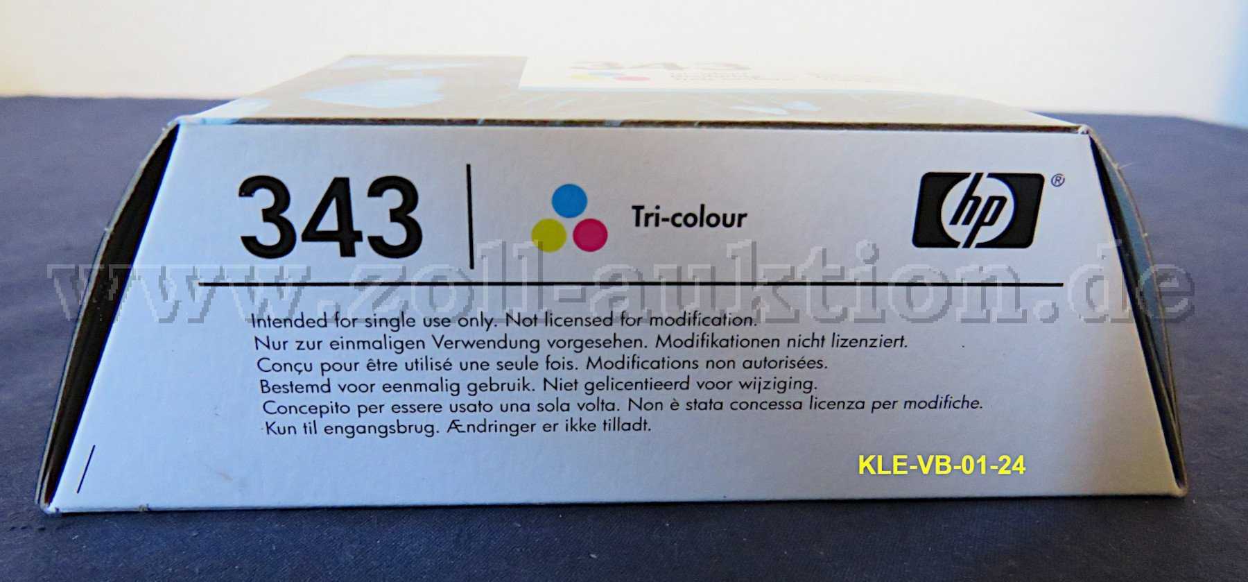 Zoll-Auktion - 2 HP 343 Druckpatronen C8766EE UUS (Dreifarbig) (ID 963116)