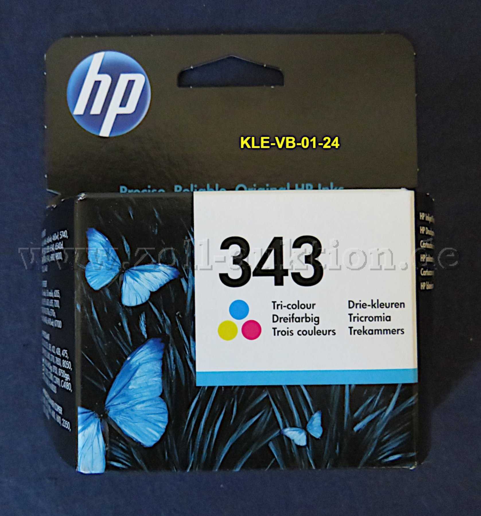 Zoll-Auktion - 2 HP 343 Druckpatronen C8766EE UUS (Dreifarbig) (ID 963116)