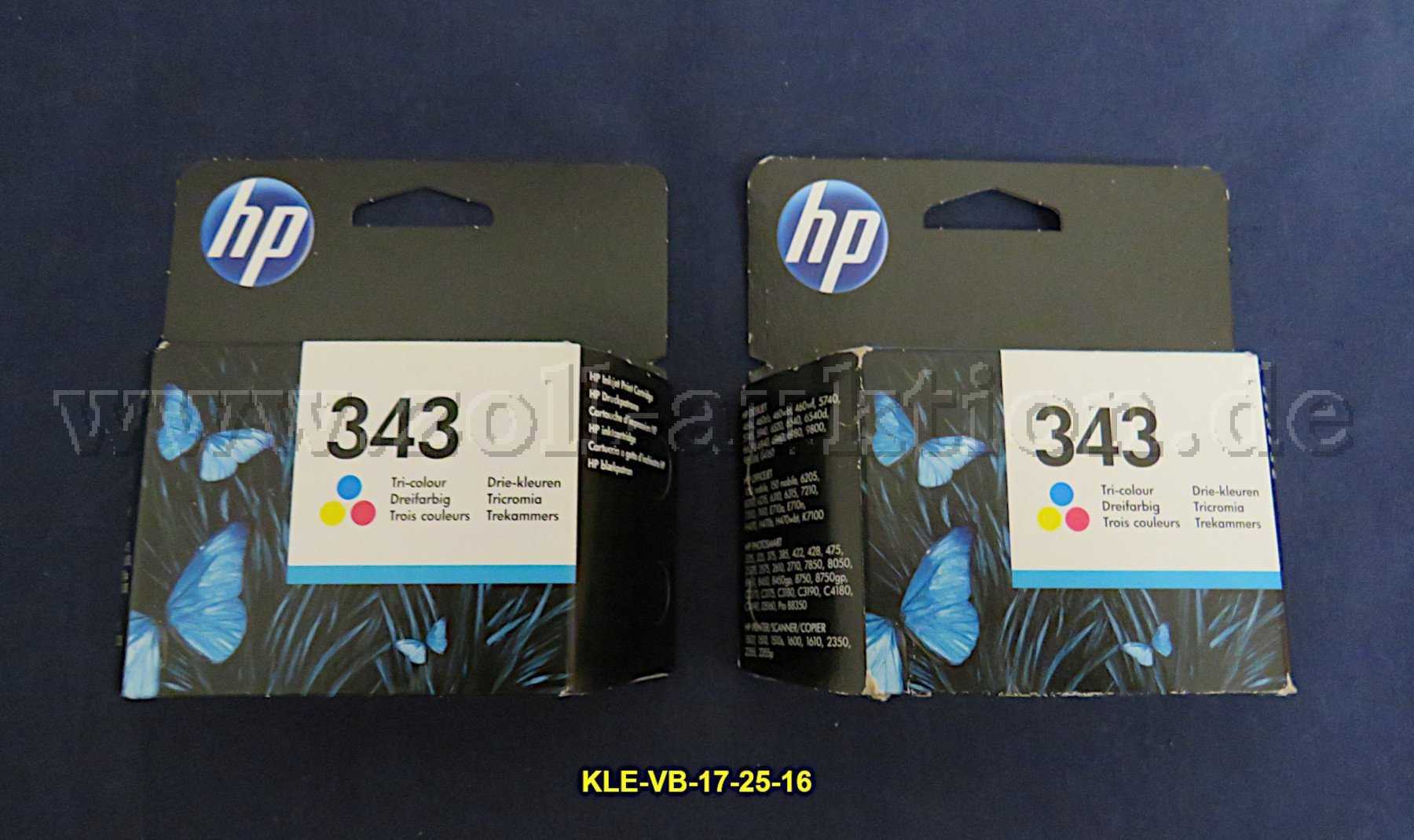Zoll-Auktion - 2 HP 343 Druckpatronen C8766EE UUS (Dreifarbig) (ID 963116)