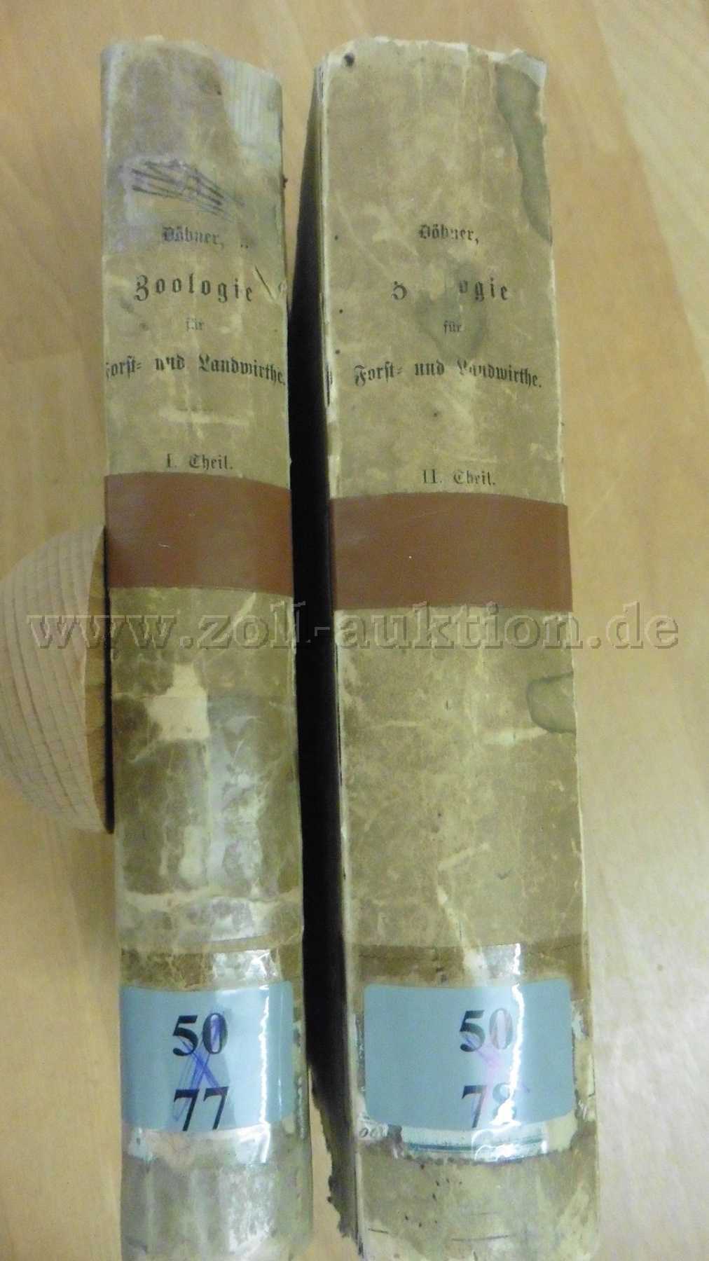 Zoll-Auktion - 2 Handbücher der Zoologie v. 1862 (ID 932022)