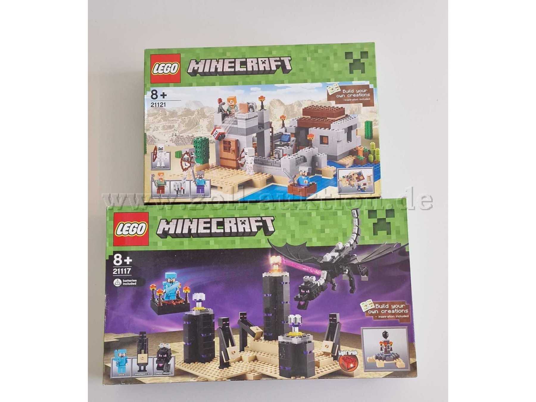 Zoll-Auktion - 2 LEGO Minecraft-Bausätze (21117, 21121) - neu (ID 926093)