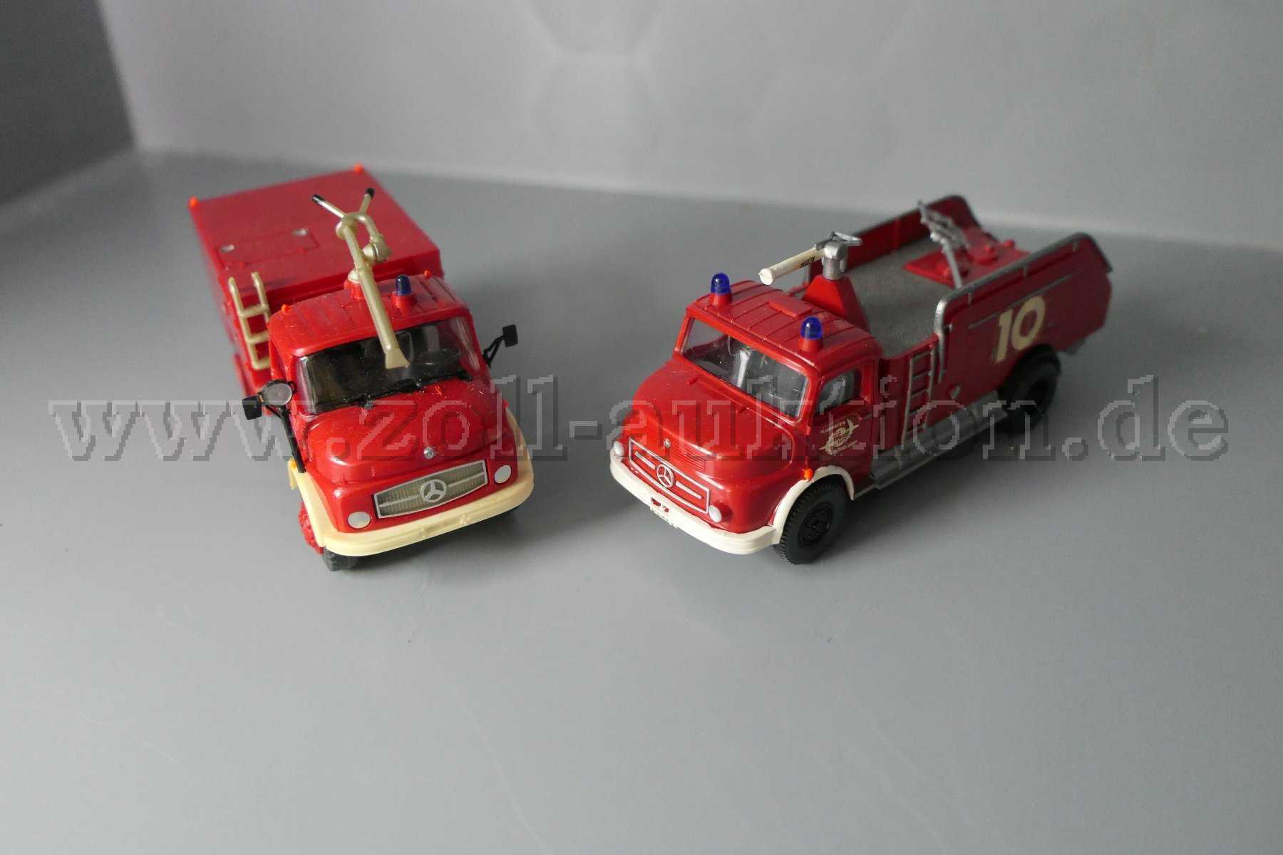 Zoll-Auktion - 2 Modellfahrzeuge, Wiking Mercedes Benz FHFW und ...