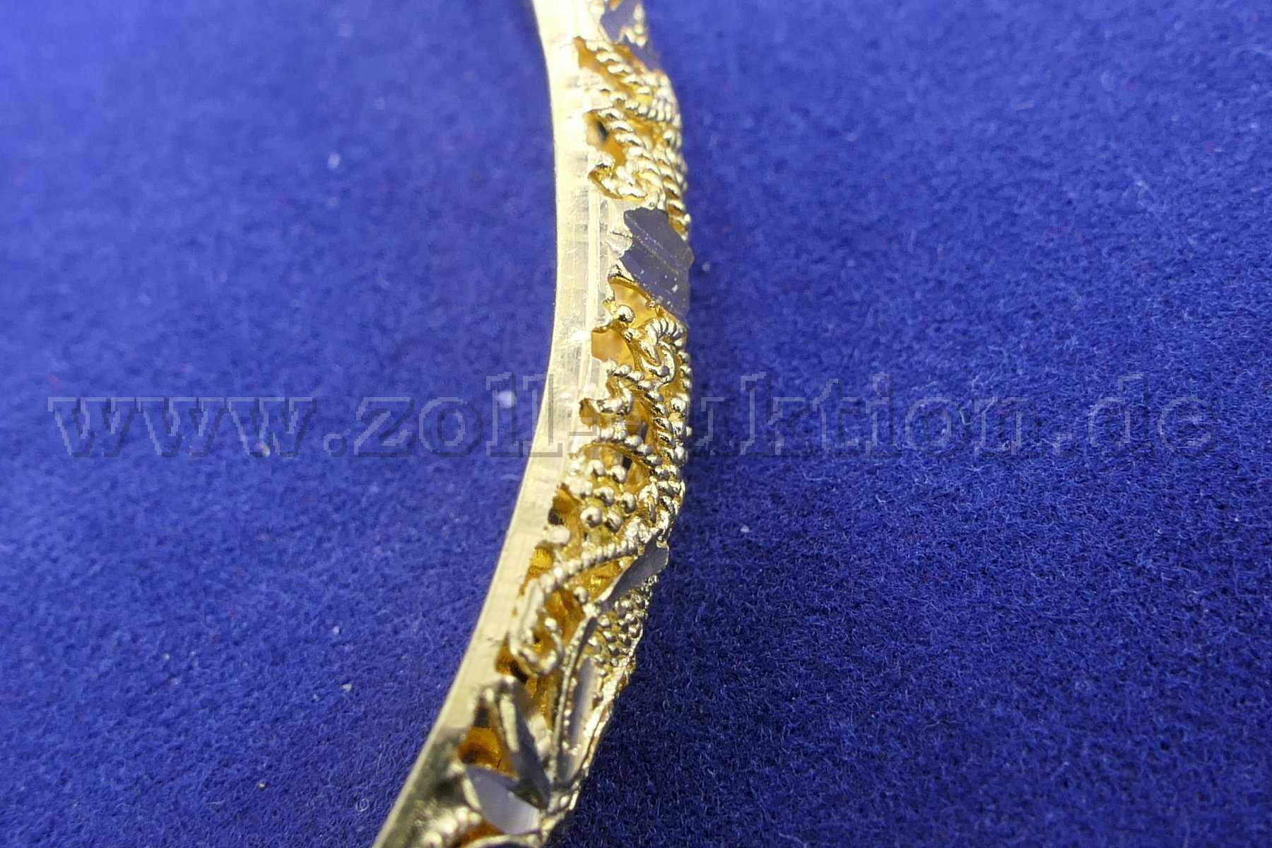 Zoll-Auktion - 3 Armreifen aus 916/-Gold, Design: Floral (ID 930157)