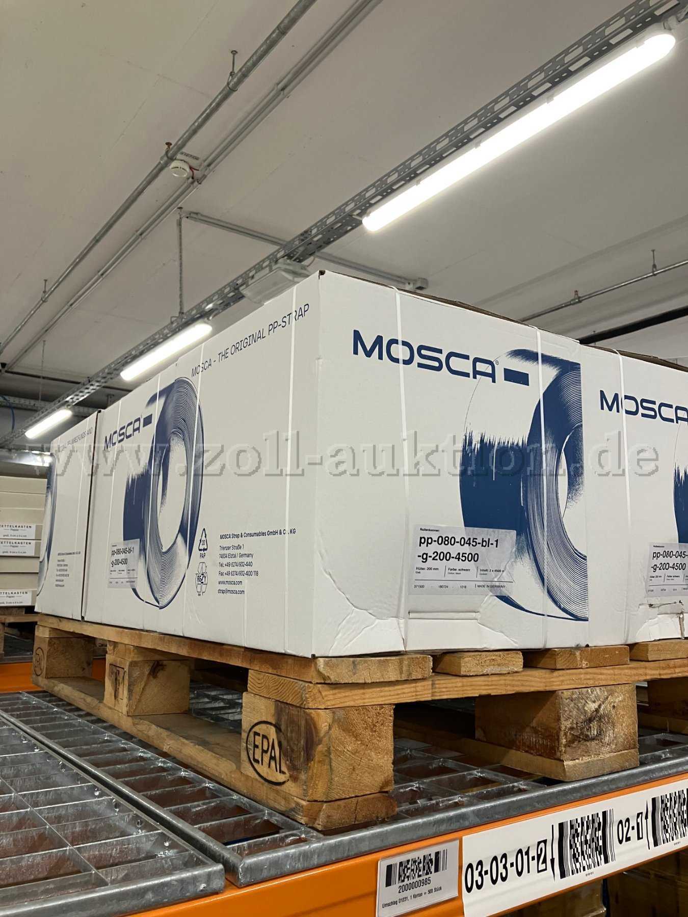 Zoll-Auktion - 74 Rollen schwarzes Umreifungsband von der Firma Mosca ...